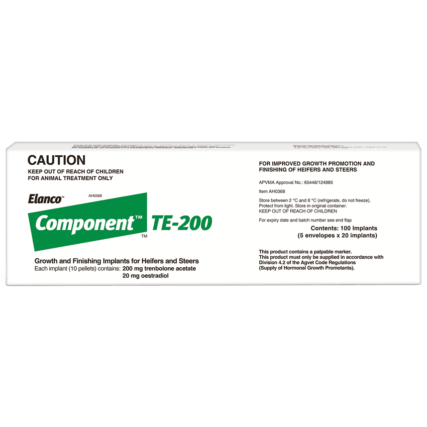 Component™ TE-200 (trenbolone cattle pellets) | Elanco