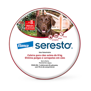 Seresto Coleira AntiPulgas e Carrapatos para Cães Adultos e Filhotes