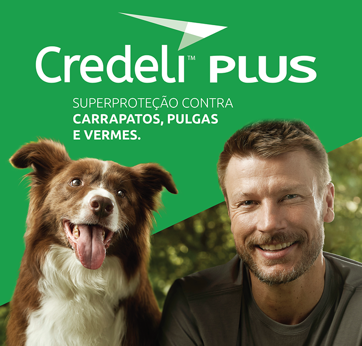 Credeli™ Plus – proteção mensal contra pulgas, carrapatos e vermes