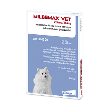 Milbemax® vet avmaskning för hund och katt