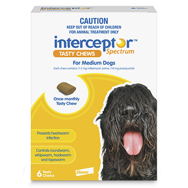 Interceptor™ Spectrum for Dogs — Safely Protects Against Dangerous Worms