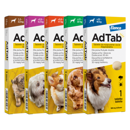 AdTab - tabletki na kleszcze i pchły dla psów