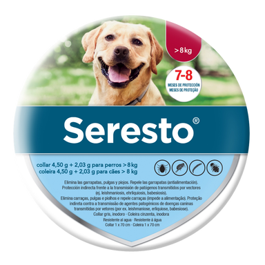 Coleira Seresto®, protege animais de companhia dos parasitas