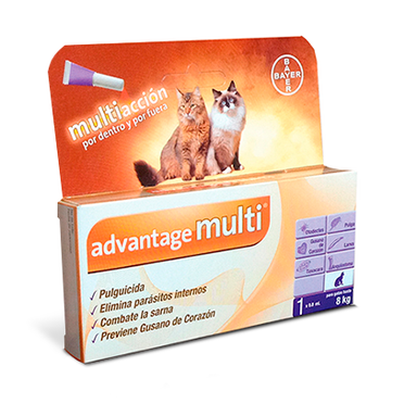 Advantage Multi Gatos | Tratamiento contra pulgas, gusano del corazón y ...